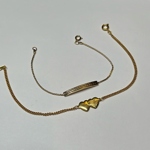 Avon | Jewelry | Avon Bracelet And Anklet Bar Style And Double Hearts ...